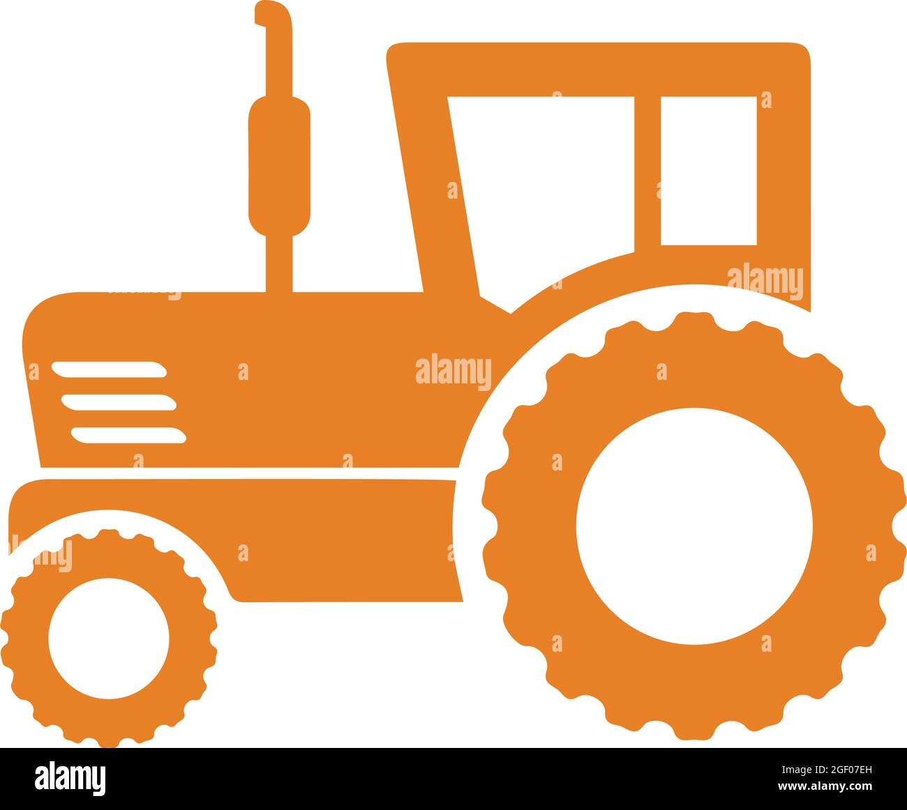 Agricultural, wheeled tractor icon - Perfect use for print media, web ...