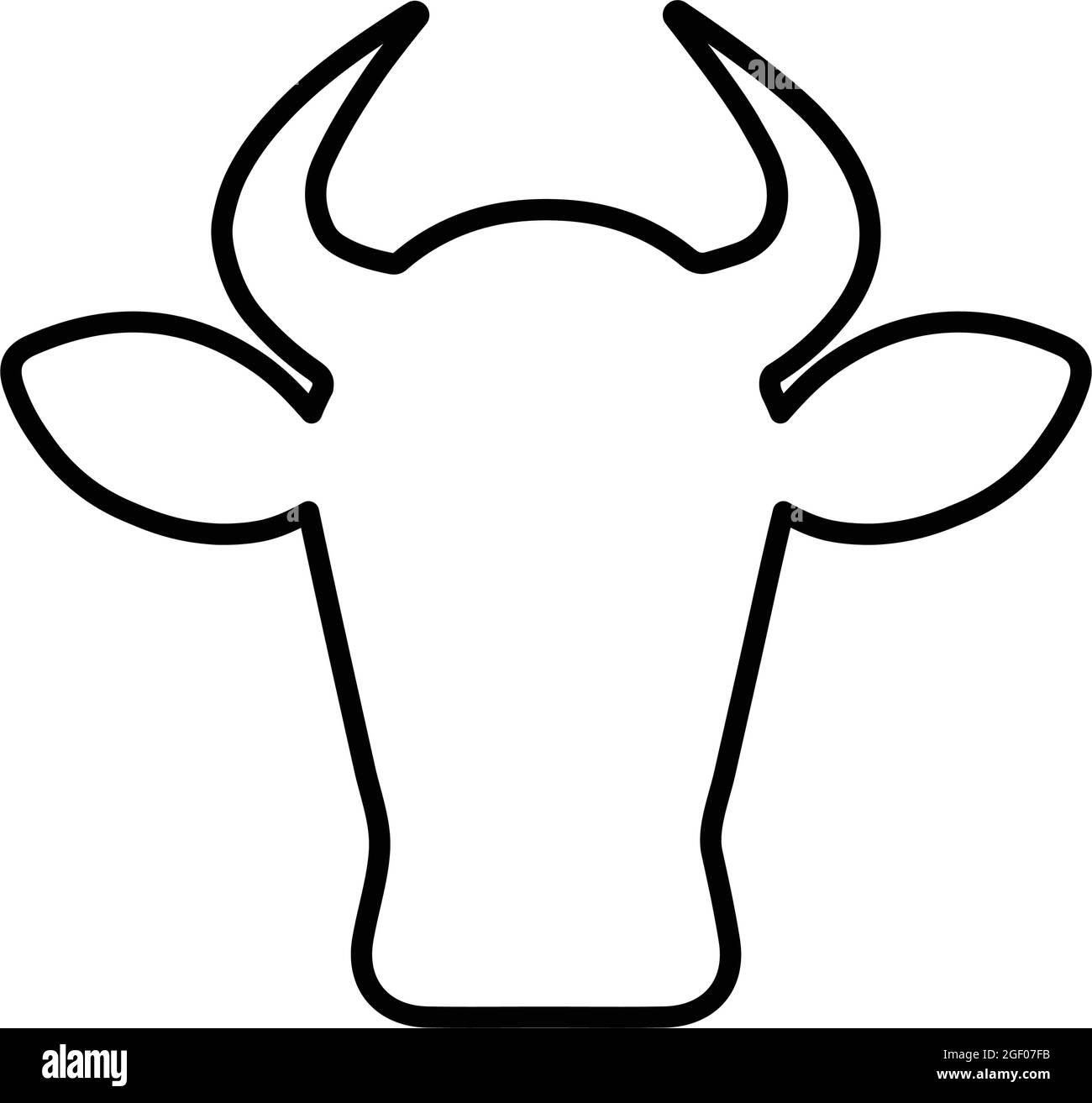 Easy Cow Head Sketch