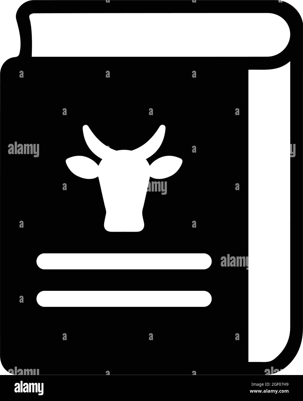 Cattle learning book icon is isolated on white background. Simple ...