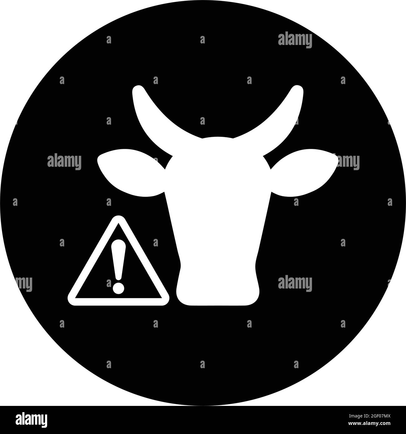Agriculture, alert, cow warning icon. Beautiful design and fully ...