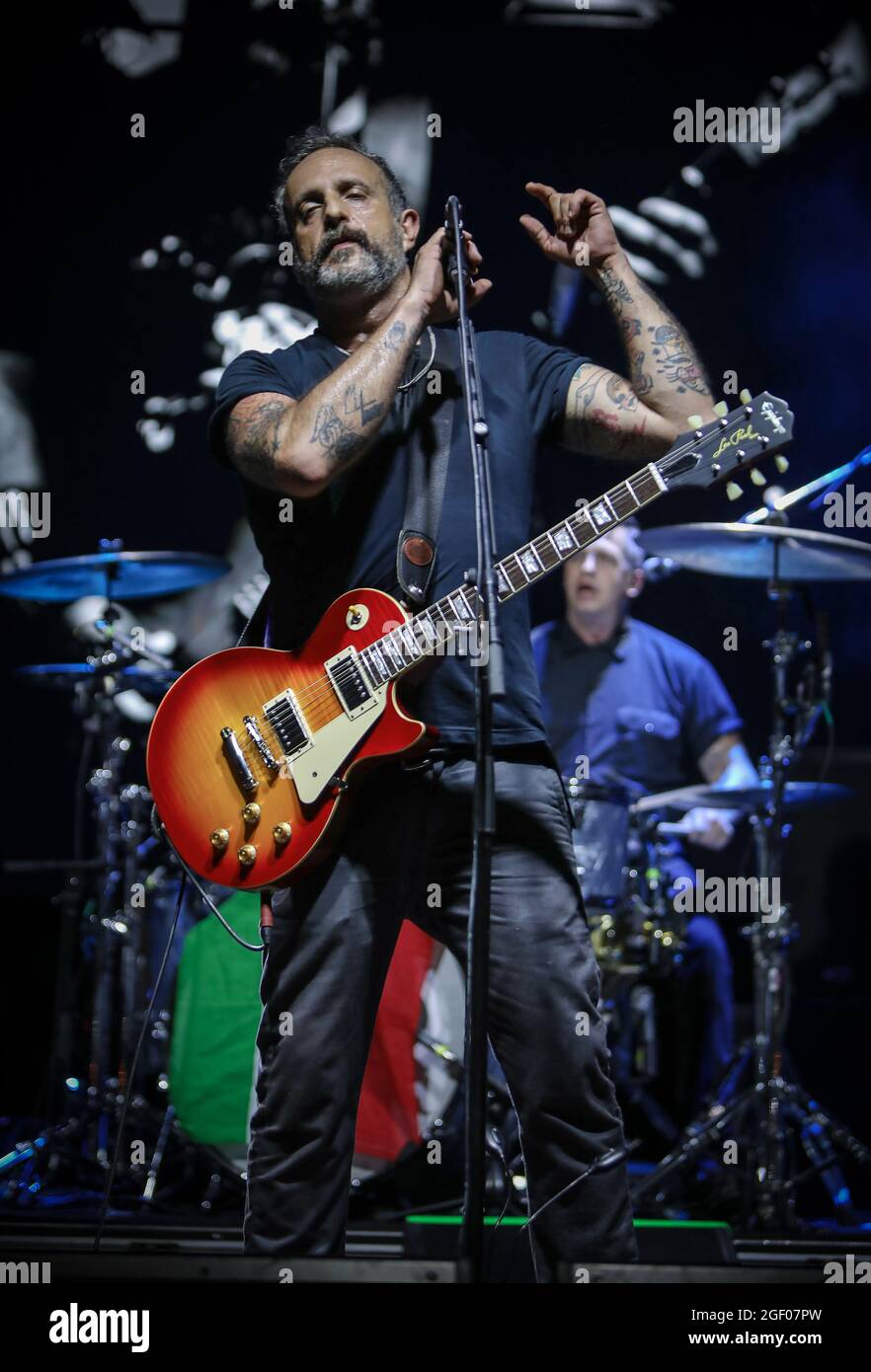MIAMI, FL - AUGUST 21: Tito Fuentes of Molotov performs at Cosquin Rock ...