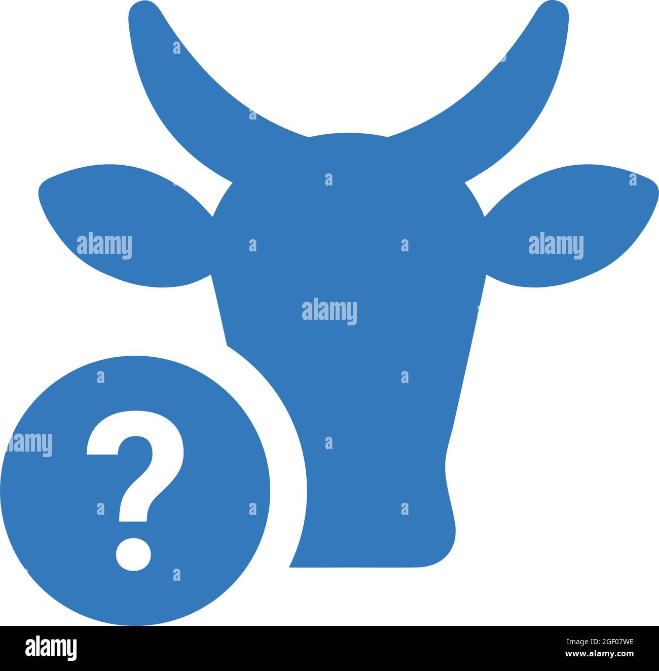 Agriculture, cow info icon is isolated on white background. Simple ...