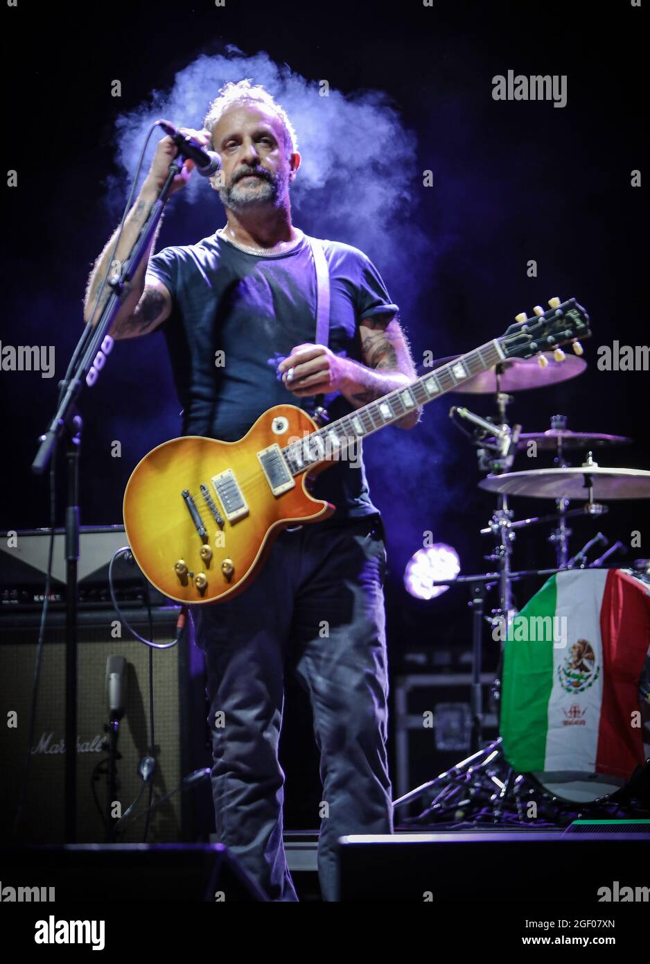 MIAMI, FL - AUGUST 21: Tito Fuentes of Molotov performs at Cosquin Rock ...