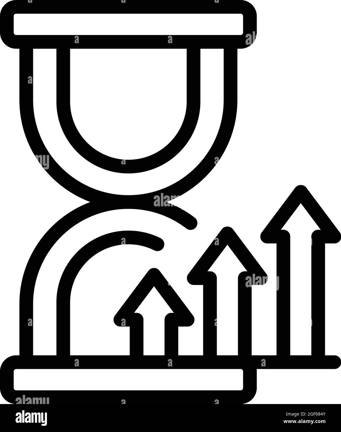 Management hourglass icon outline vector. Business time. Work project ...
