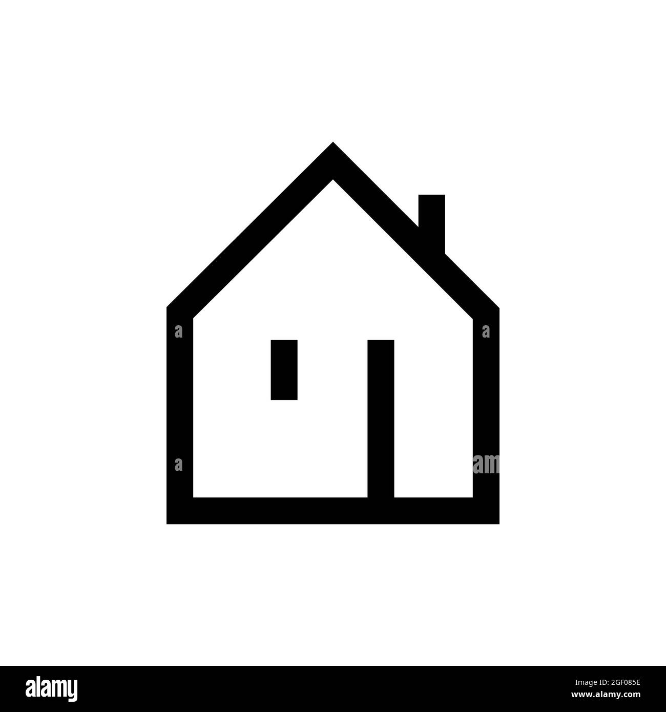 Outline icon. House emblem isolated. Vector illustration Stock Vector ...
