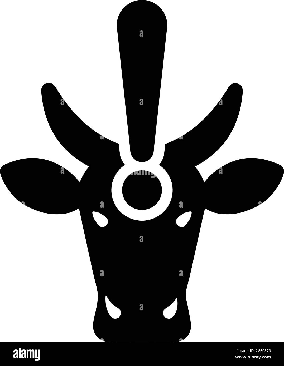 Bull alert, cattle, cow problem, danger, ox caution icon is isolated on ...