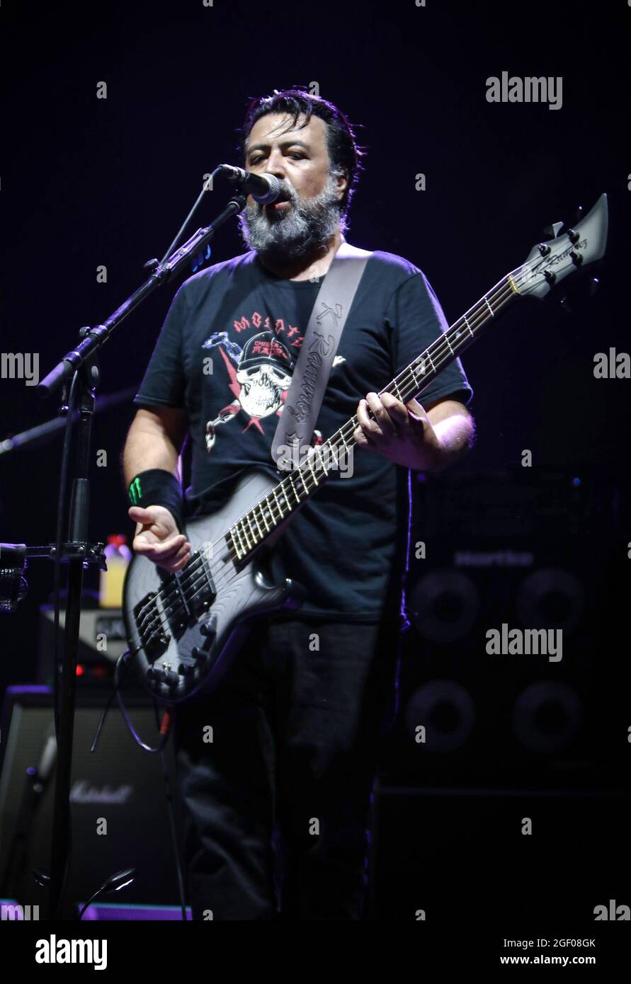MIAMI, FL - AUGUST 21: Micky Huidobro of Molotov performs at Cosquin ...