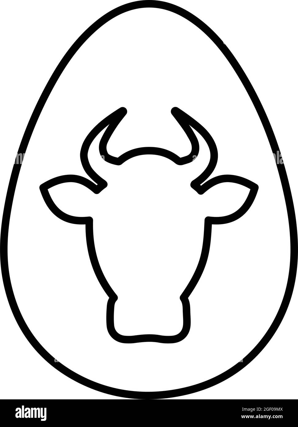 White cow front view Stock Vector Images - Alamy
