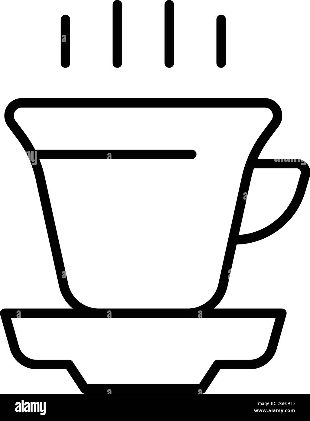 Hot coffee cup icon outline vector. Cafe mug. Espresso caffeine Stock ...