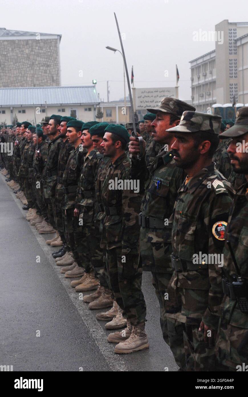 Soldiers of Kandak (battalion) 100, Afghan national army, stand tall ...