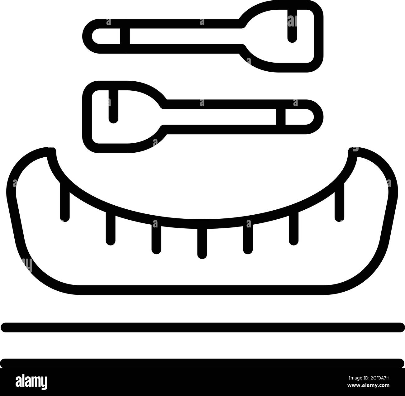 Gondola boat icon outline vector. Italy venice. Italian gondolier Stock ...