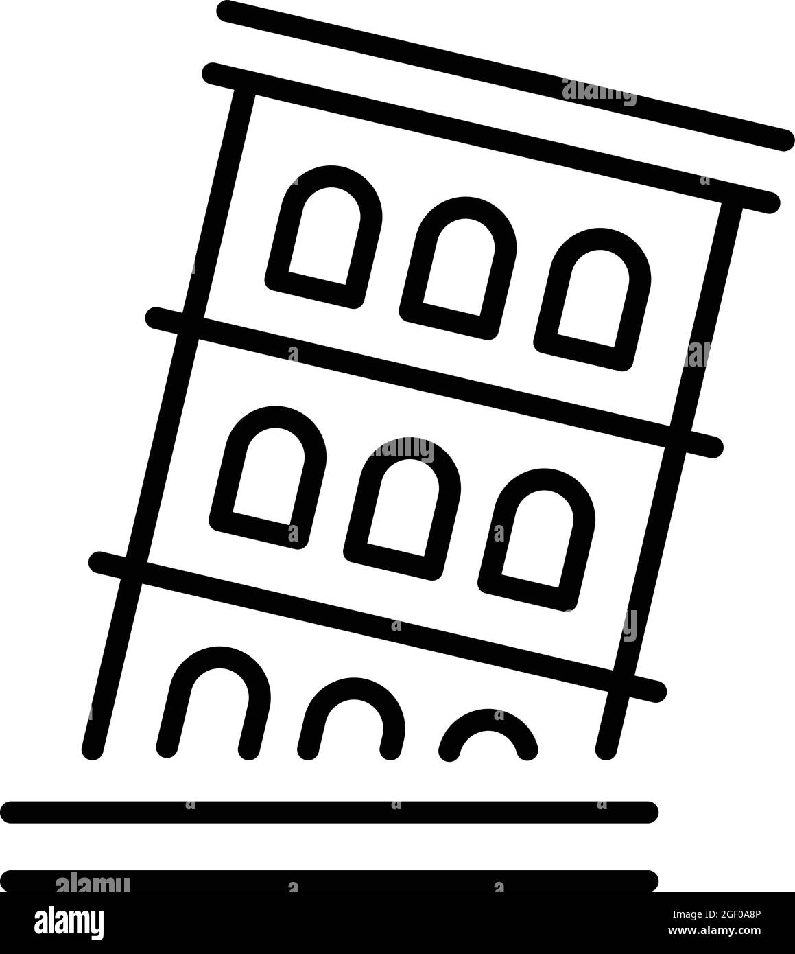 Italy tower icon outline vector. Italian pisa. Culture landmark Stock ...