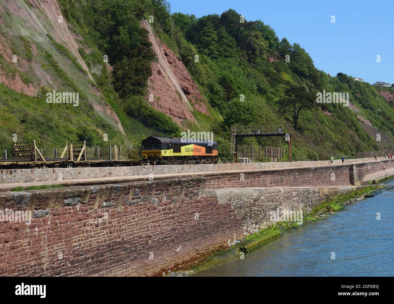 Colas Rail Freight 627R the 0855 Lostwithiel to Westbury Down, passing ...