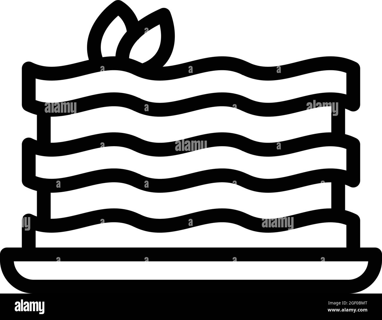 Sheet lasagna icon outline vector. Lasagne pasta. Italian food Stock ...