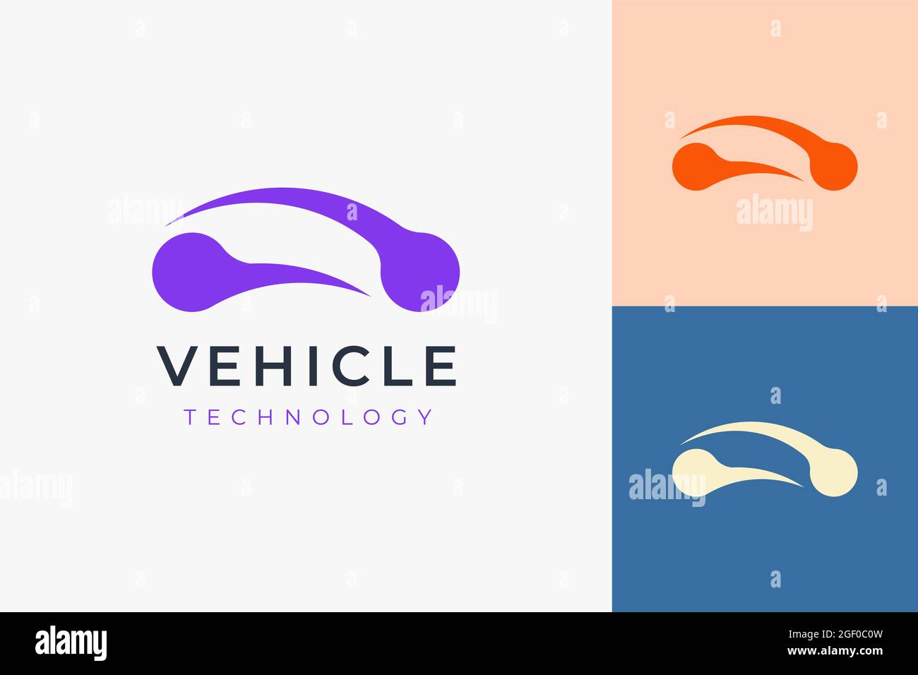 Car technology or automotive logo in simple and futuristic shape Stock ...