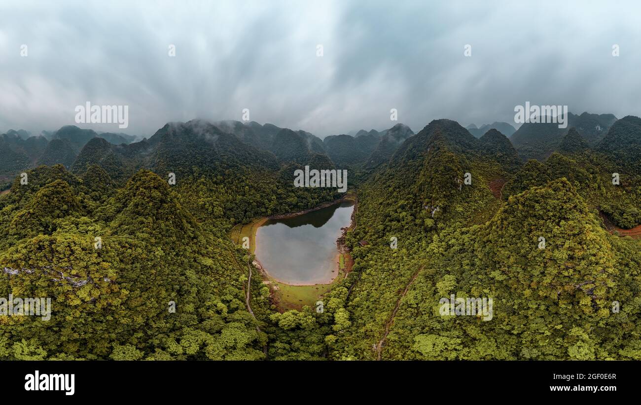 Guizhou ziyun county convex river scenery Stock Photo - Alamy