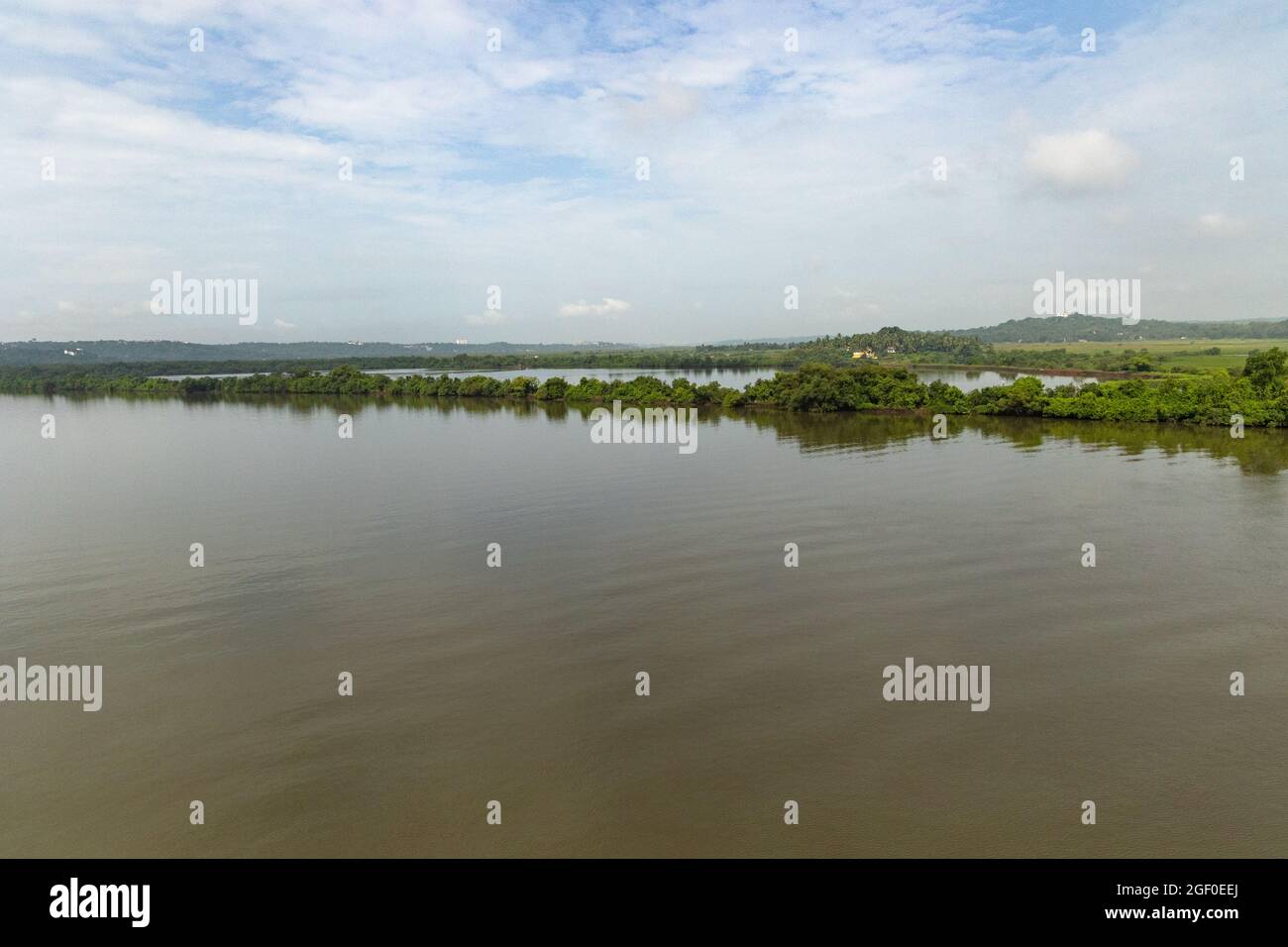 Beautiful view while crossing Mandovi River and exiting Divar Island as ...