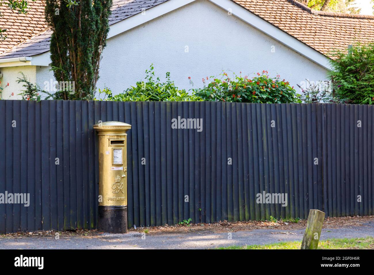 Poole Dorset, UK. 22nd August 2021. A George VI postbox post box in ...