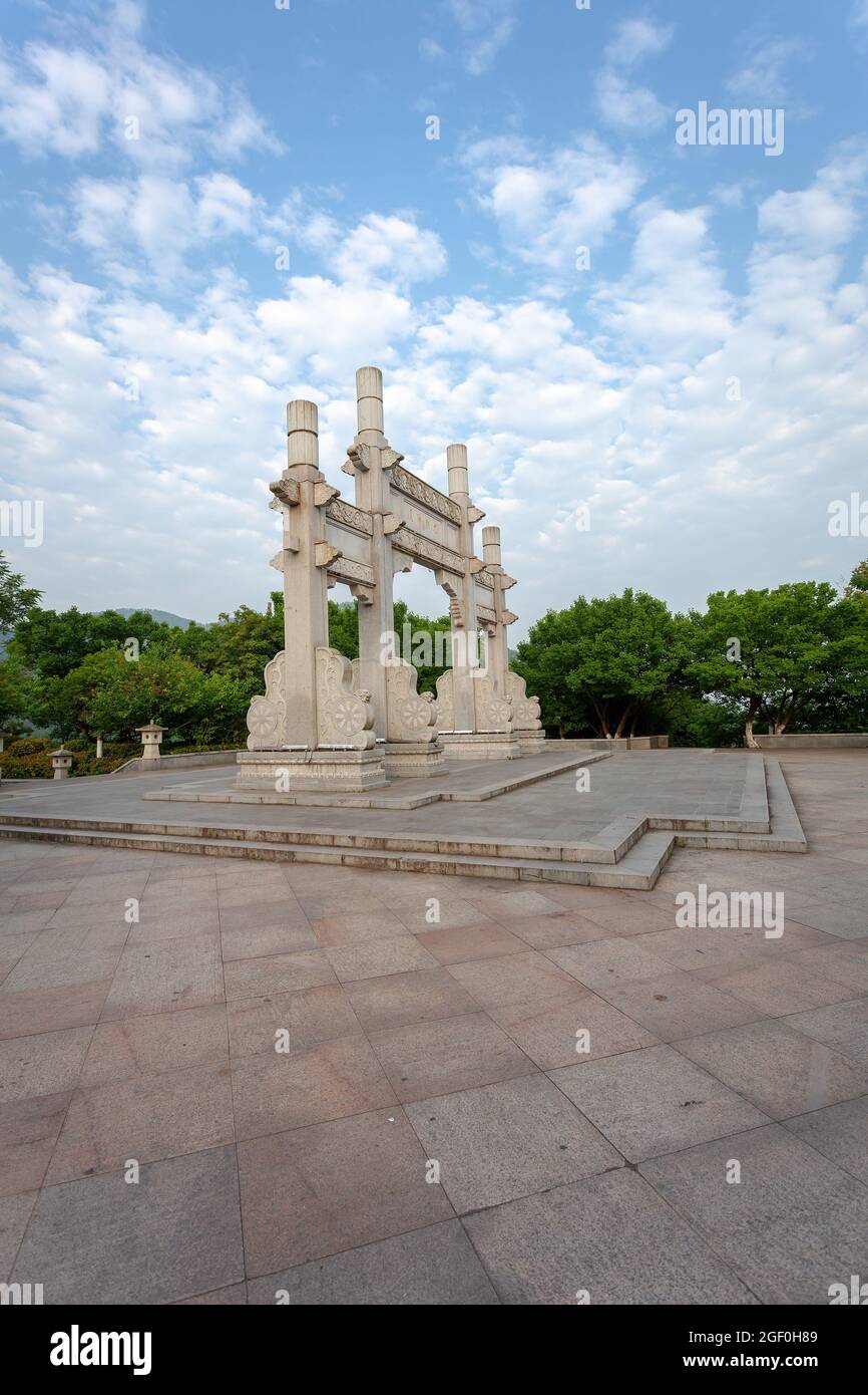 Xunyang county of shaanxi province tai chi city arched Stock Photo - Alamy