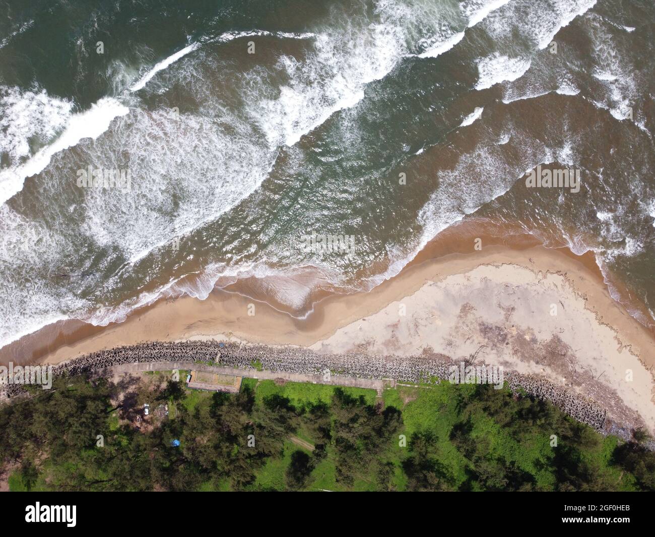 Drone flying over beach water hi-res stock photography and images - Alamy