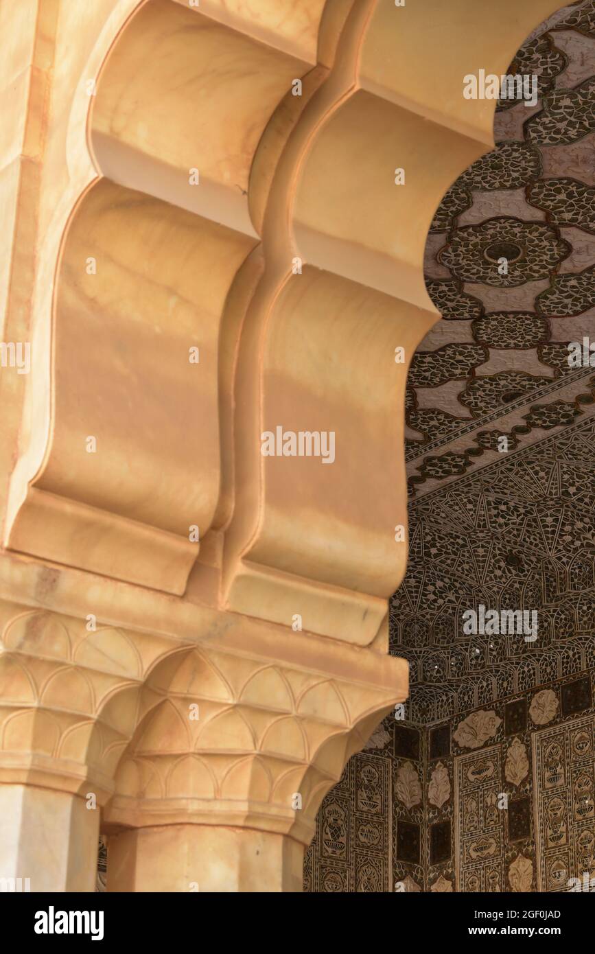 Sheesh mahal amber fort jaipur india hi-res stock photography and ...