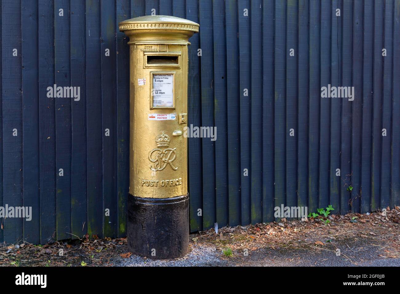 Poole Dorset, UK. 22nd August 2021. A George VI postbox post box in ...