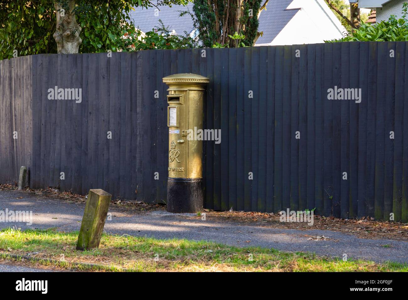 Poole Dorset, UK. 22nd August 2021. A George VI postbox post box in ...