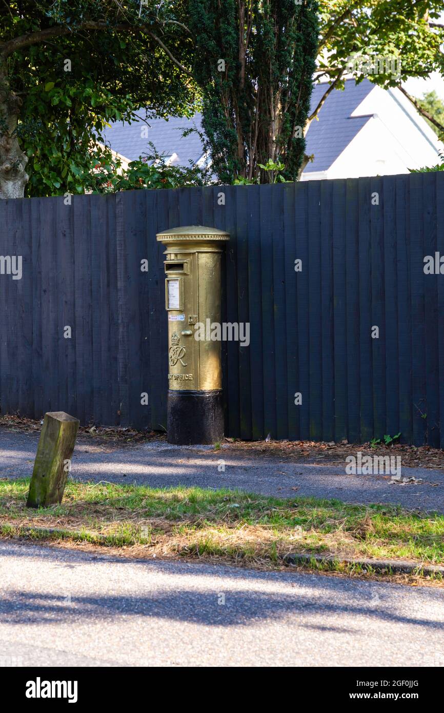 Poole Dorset, UK. 22nd August 2021. A George VI postbox post box in ...