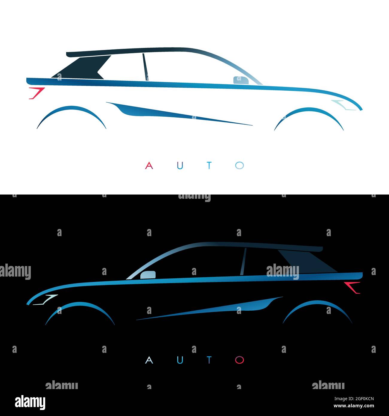 Design blue car. Concept car. Vector illustration Stock Vector Image ...