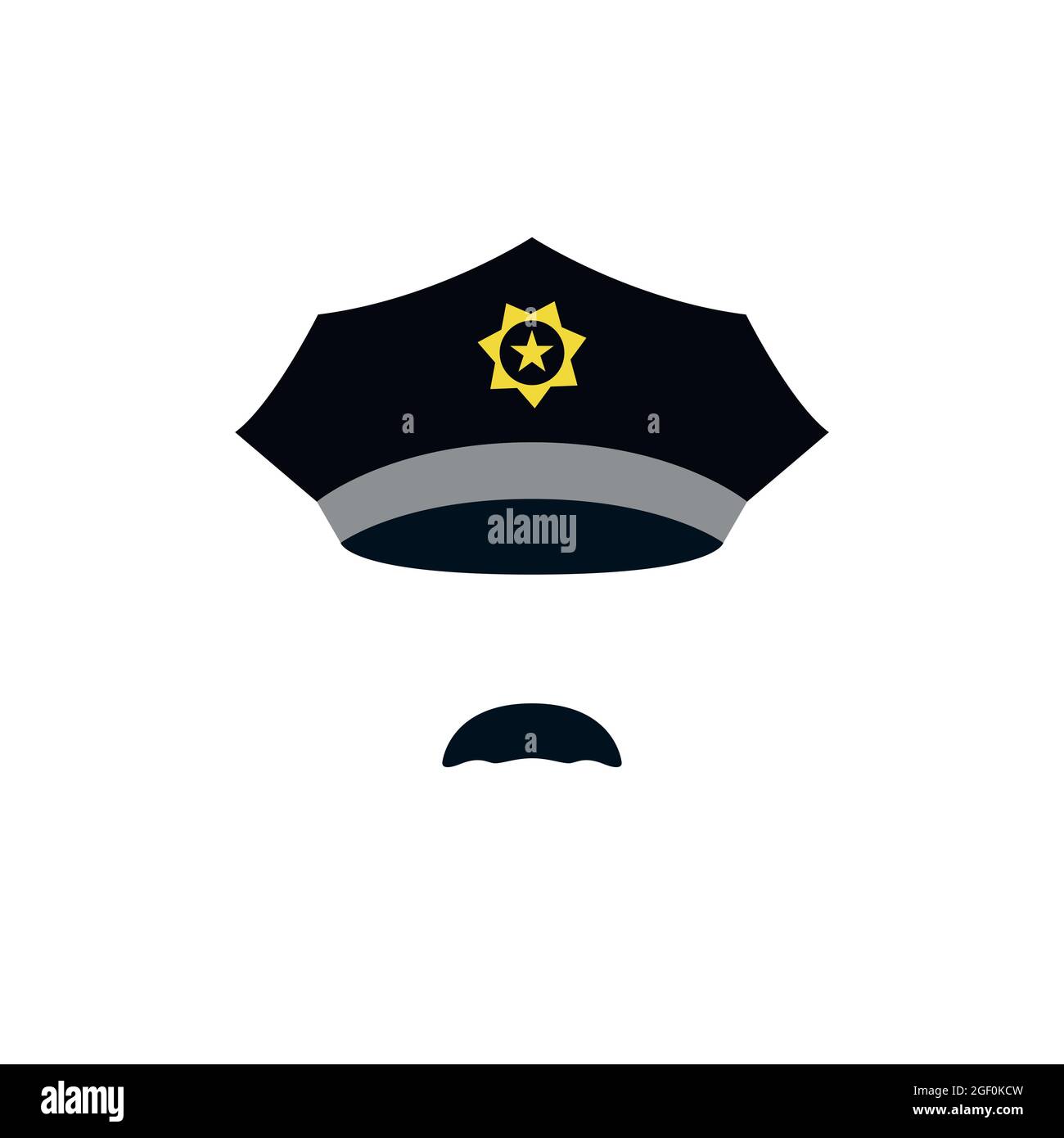 Head of policeman with cap. Vector people avatar Stock Vector Image ...