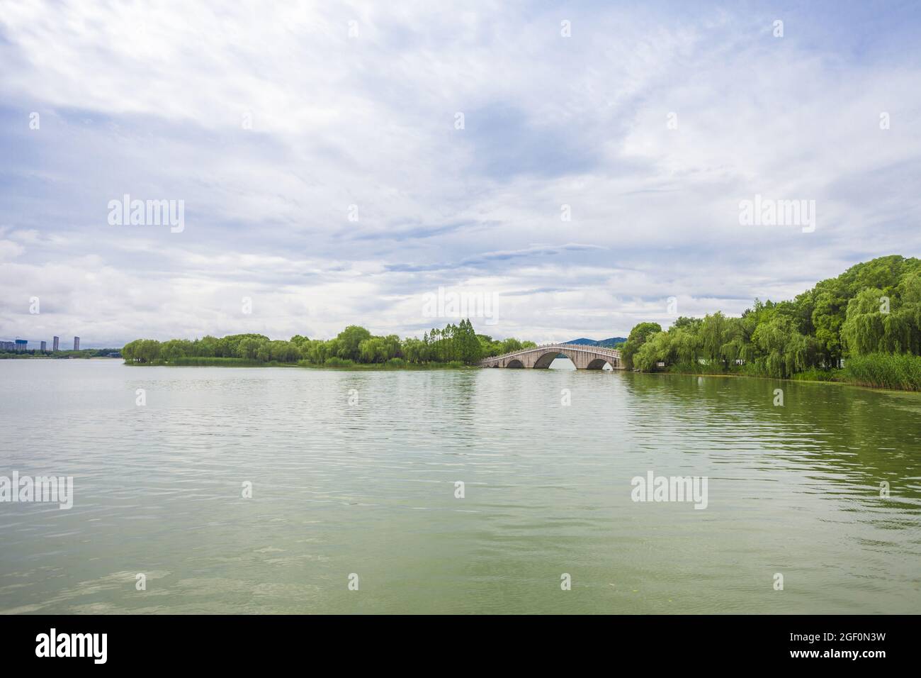 The taihu lake and city view Stock Photo - Alamy