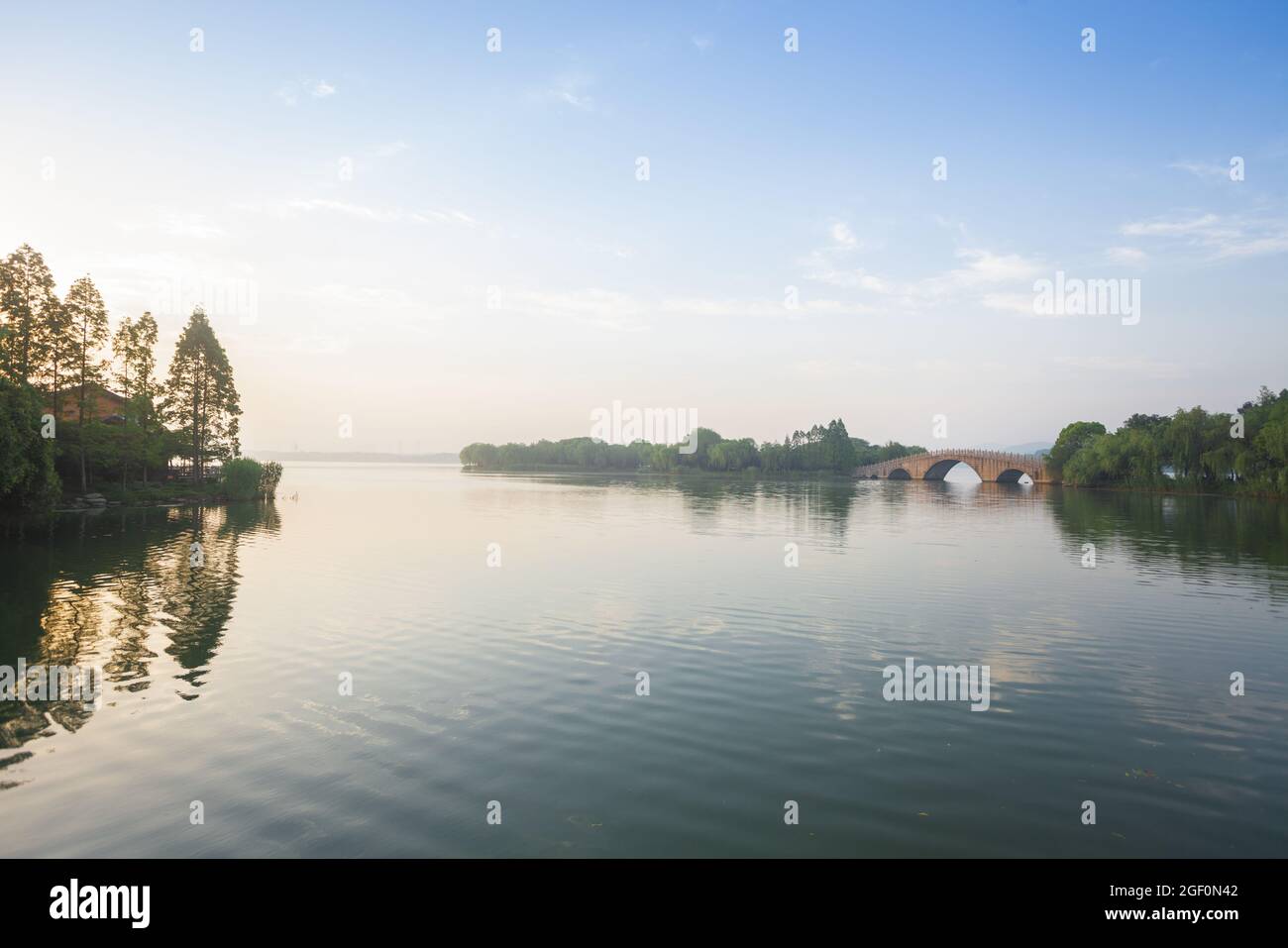 The taihu lake and city view Stock Photo - Alamy