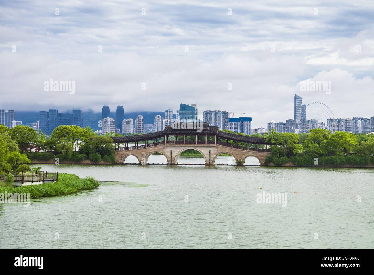 The taihu lake and city view Stock Photo - Alamy