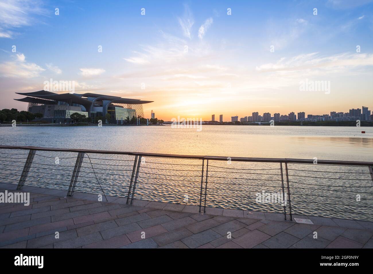The taihu lake and city view Stock Photo - Alamy