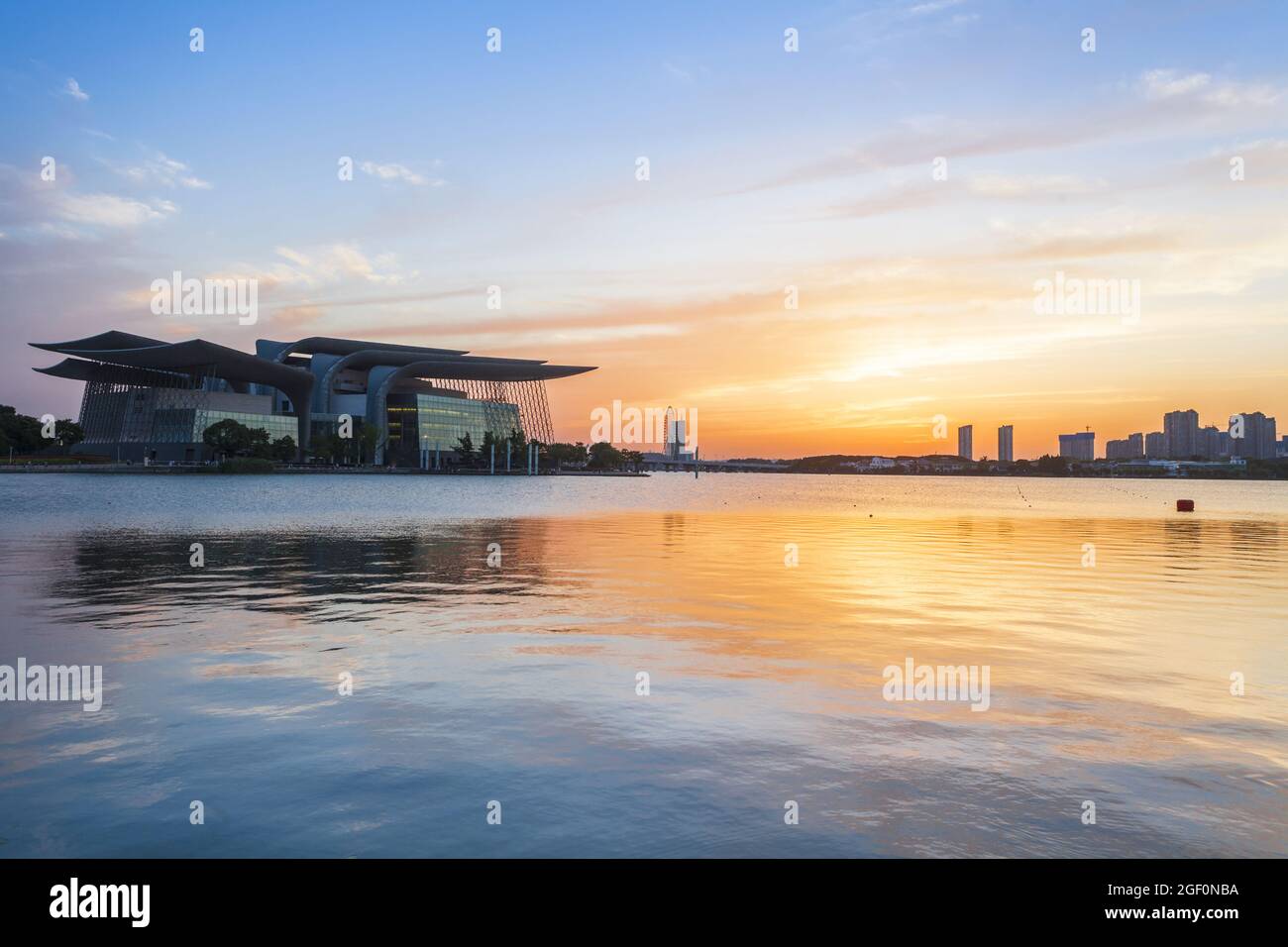 The taihu lake and city view Stock Photo - Alamy