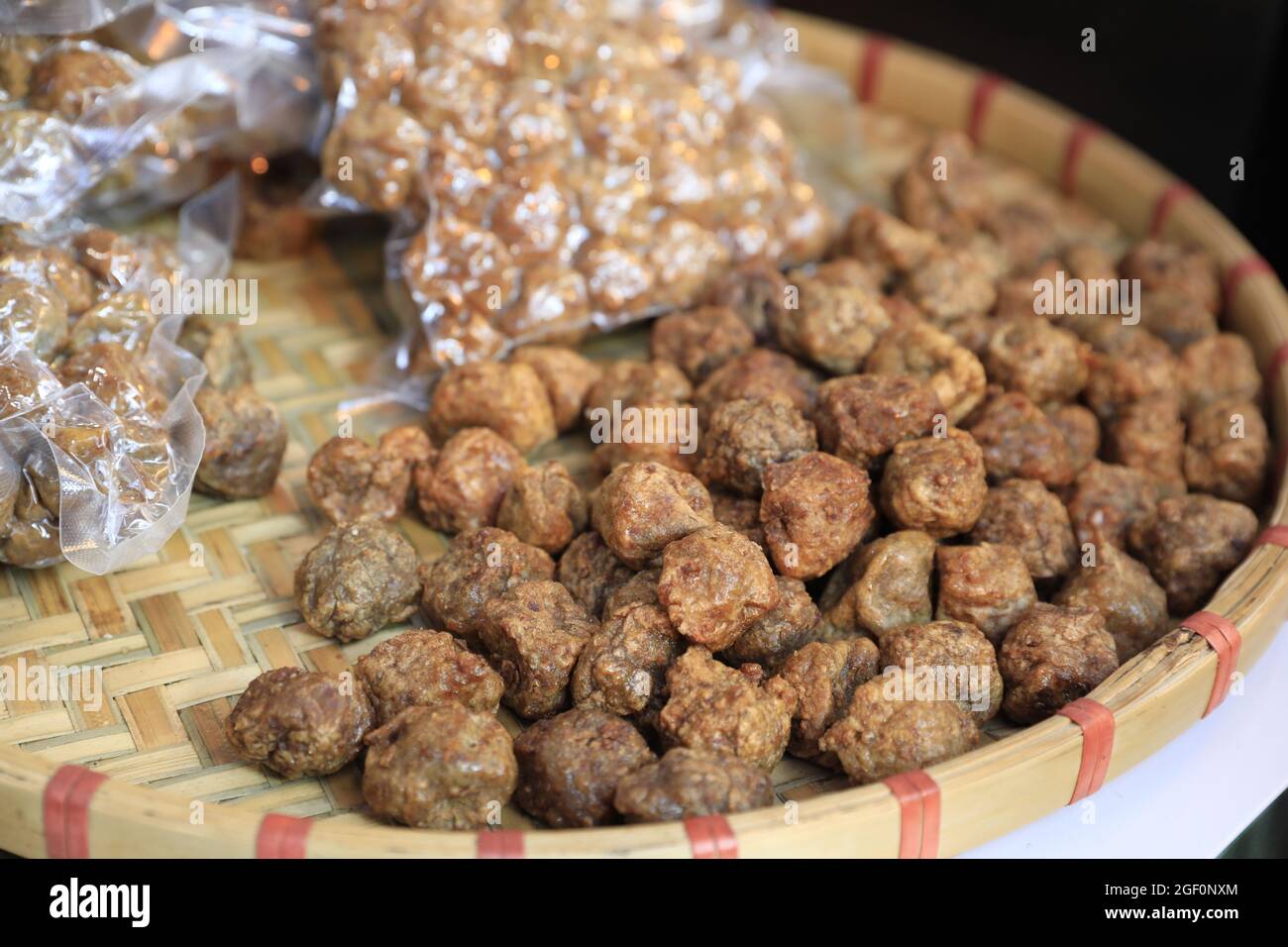 Fried beef meatball Stock Photo - Alamy