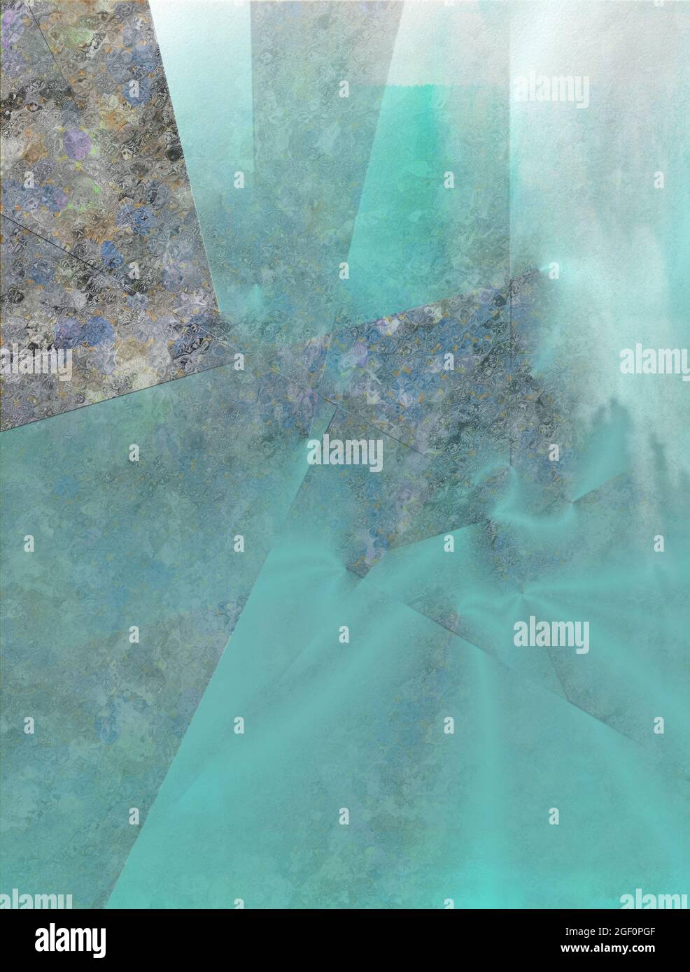 Abstract in azure colors. 3D rendering Stock Photo - Alamy