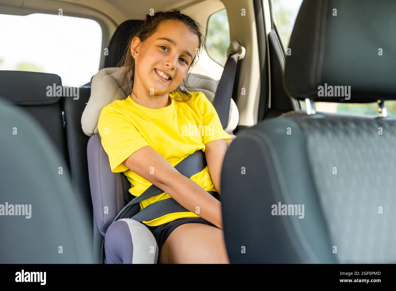 little girl sitting in car Stock Photo - Alamy