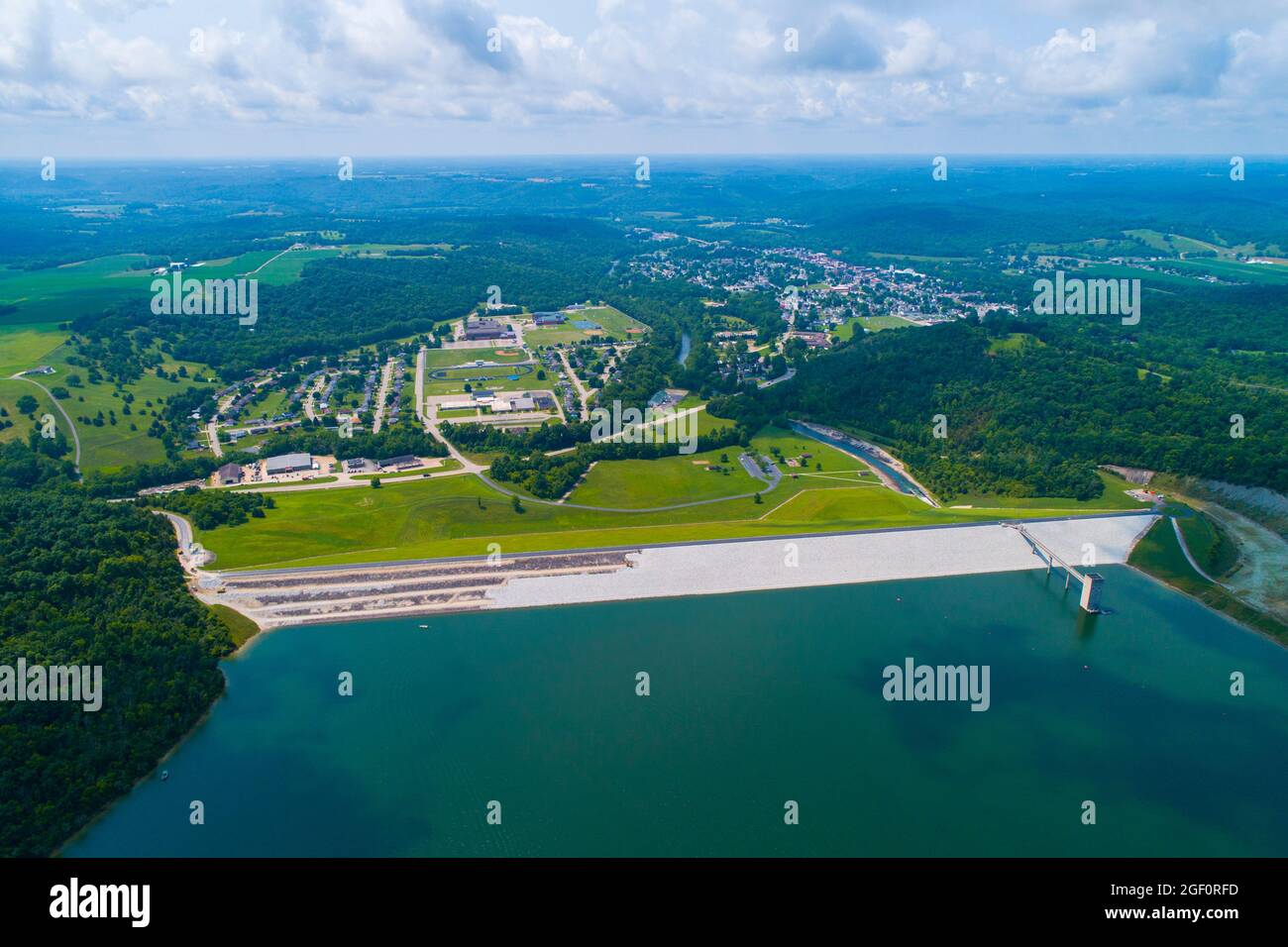 Brookville Dam and spillway Lake in Indiana Stock Photo - Alamy