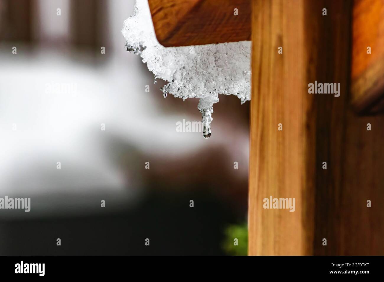 This is how the snow melts after a storm, Canada Stock Photo - Alamy