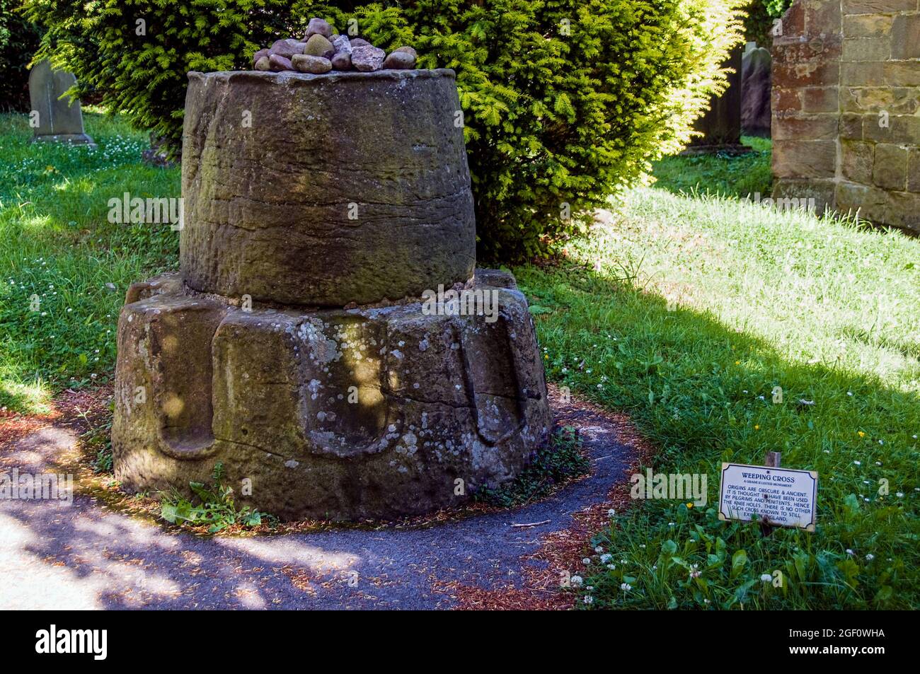 Weeping Cross at All Saints' Church, Ripley on 8th July 2008 Stock ...