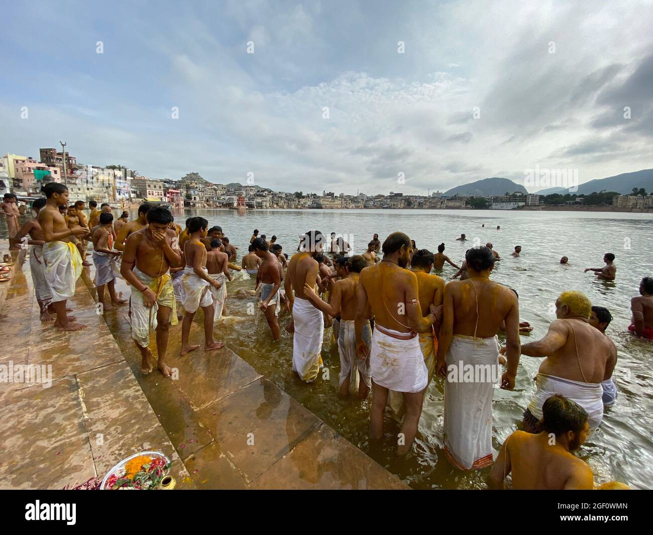 Indian Hindu offering Rituals During "Janai Purnima" festival or ...