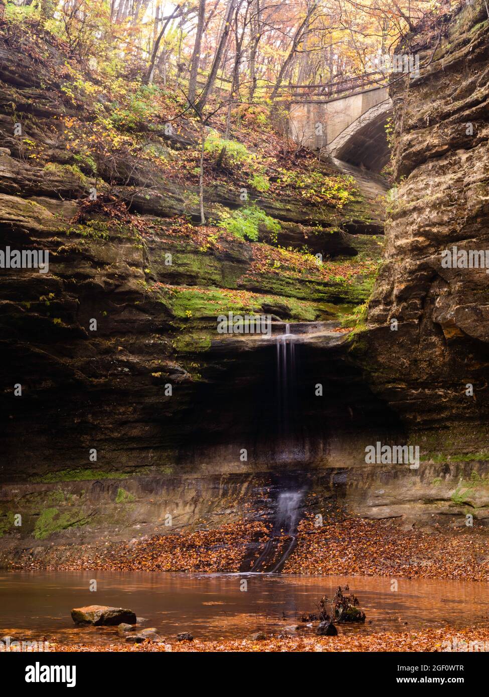 Matthiessen State Park on a cool, overcast, rainy autumn day, perfect ...