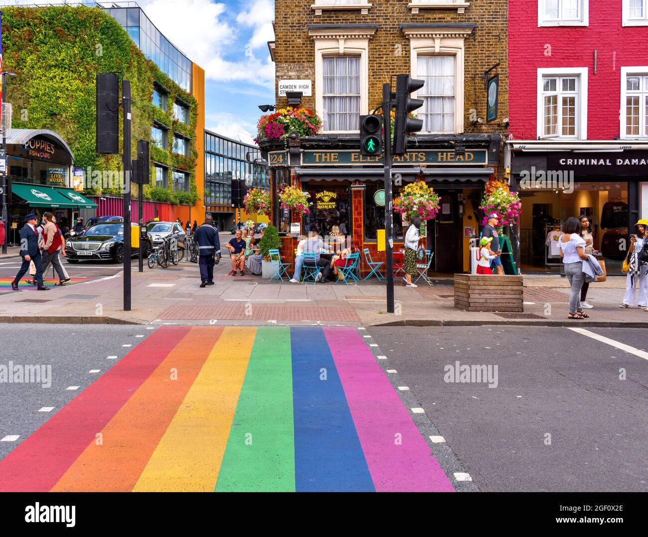 Colourful pedestrian crossing hi-res stock photography and images - Alamy