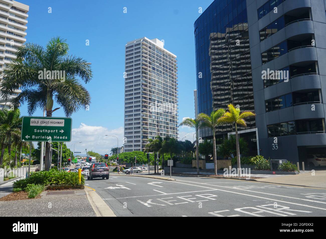 Street in Gold Coast Queensland Australia Stock Photo Stock Images ...