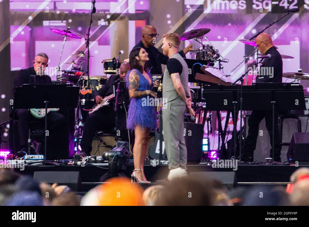 JP Saxe, Julia Michaels perform during the We Love NYC: The Homecoming ...