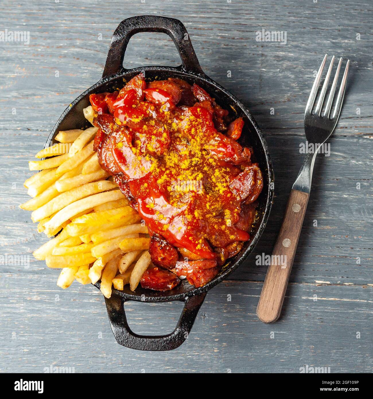 Berlin currywurst on table hi-res stock photography and images - Alamy