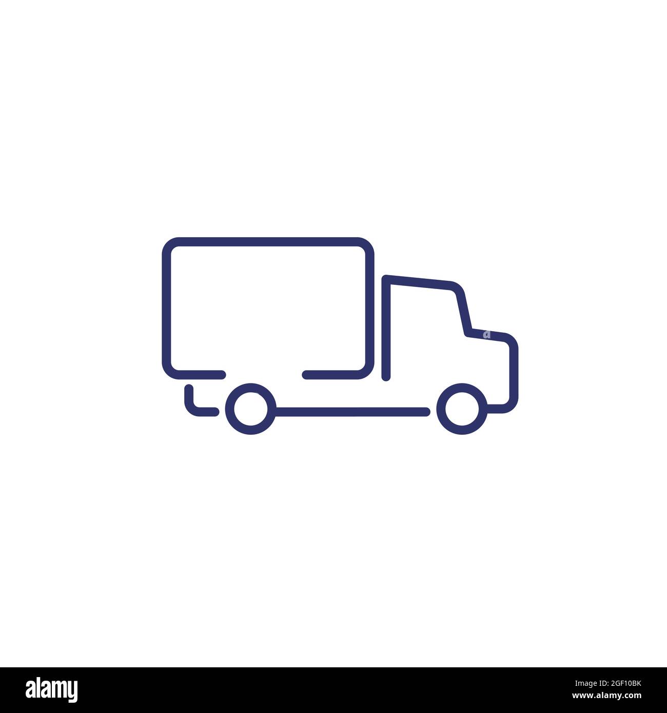 truck or lorry line icon on white Stock Vector Image & Art - Alamy