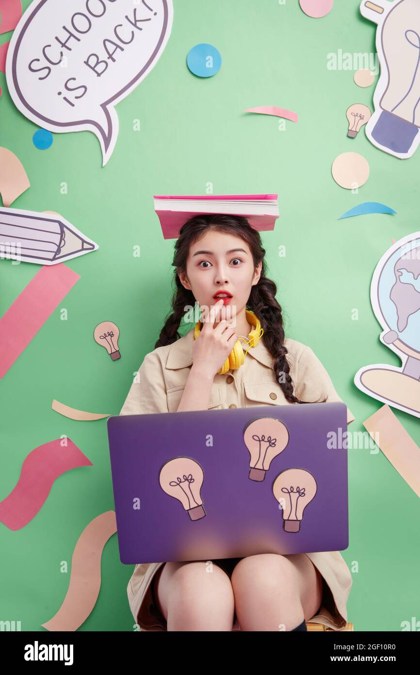 Young girl said surprised Stock Photo - Alamy