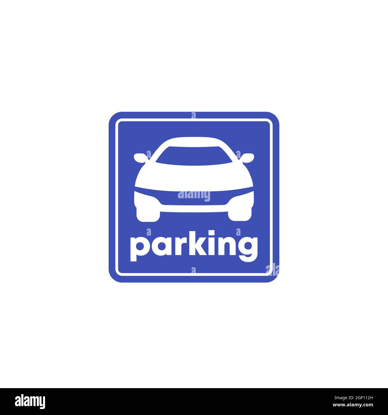 parking sign with car icon Stock Vector Image & Art - Alamy